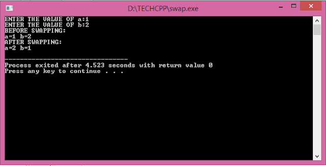 C Program To Swap Two Numbers Using Temporary Variable Devcppgcc Techcpp