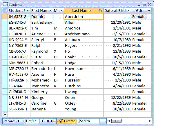 Microsoft Access 2010 Test ~ Test Answers