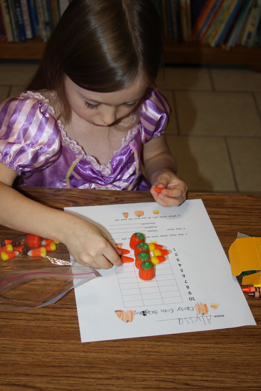 A Learning Journey: G is for Candy Corn Graphing and Fractions