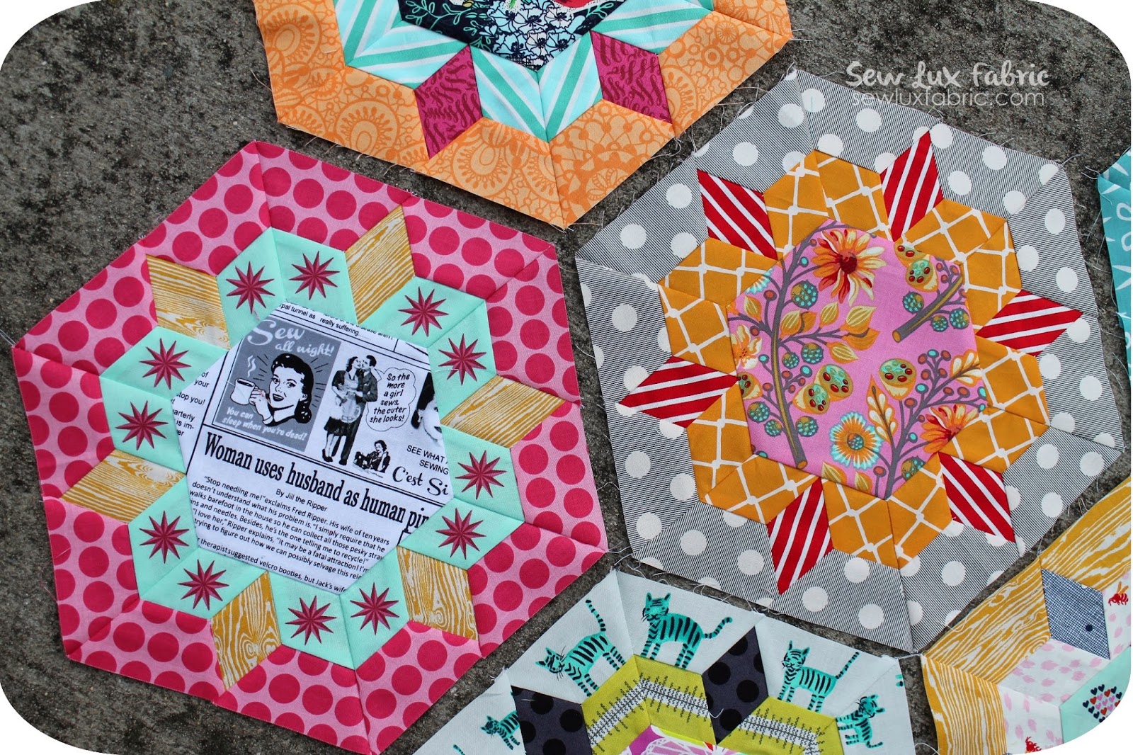 Sew Lux Fabric : Blog: Smitten Quilt Along : Month One Blocks