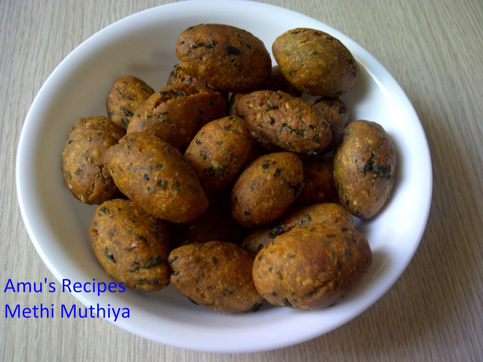 AMU'S RECIPES: Methi Muthiya