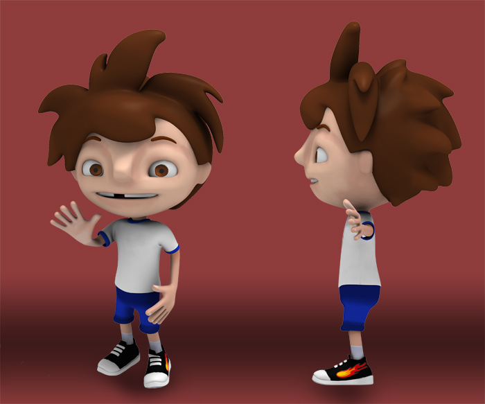 Angelo More 3d: Modelo 3d para série animada - Finalizado