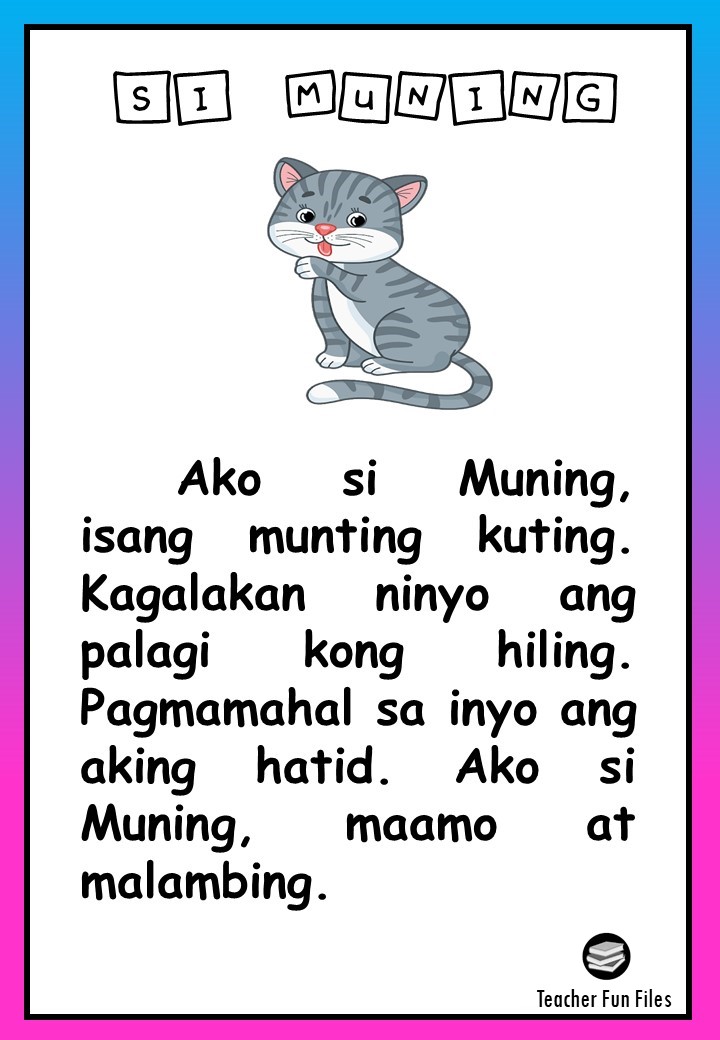 Teacher Fun Files: Tagalog Reading Passages 8