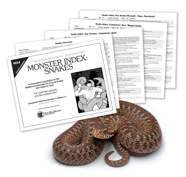 Save Vs. Dragon: New Monster Index: Oe/1e/BX Stats for 40+ SnakesFree ...