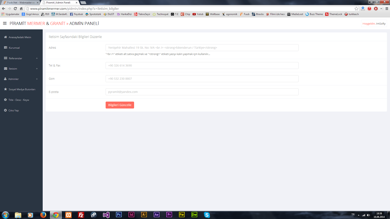 Php Admin Panelli Kurumsal Firma Scripti Php Scriptler Asp Scriptler Ücretsiz Scriptler