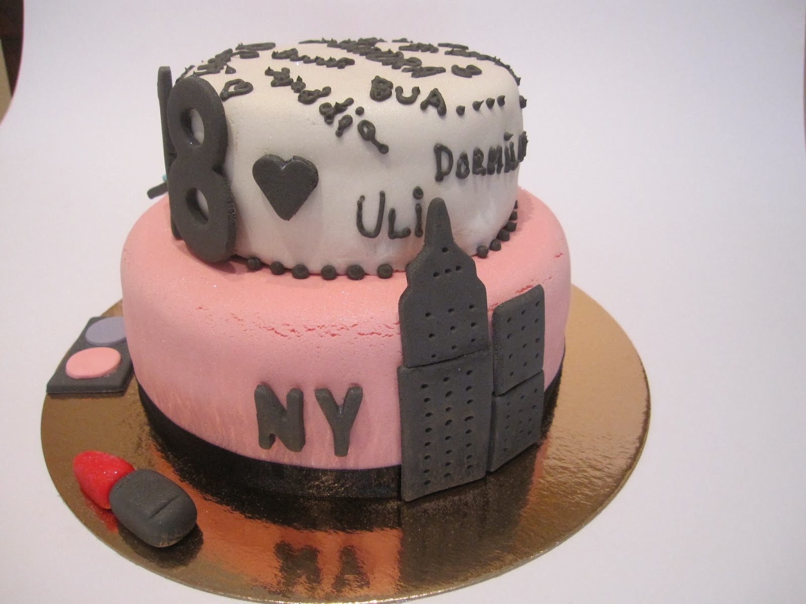 The Cookie Gallery: Pastel 18 años para Sandra!