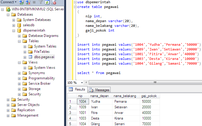 Index Table Clustered and Nonclustered SQL Server - NYOK NGODING