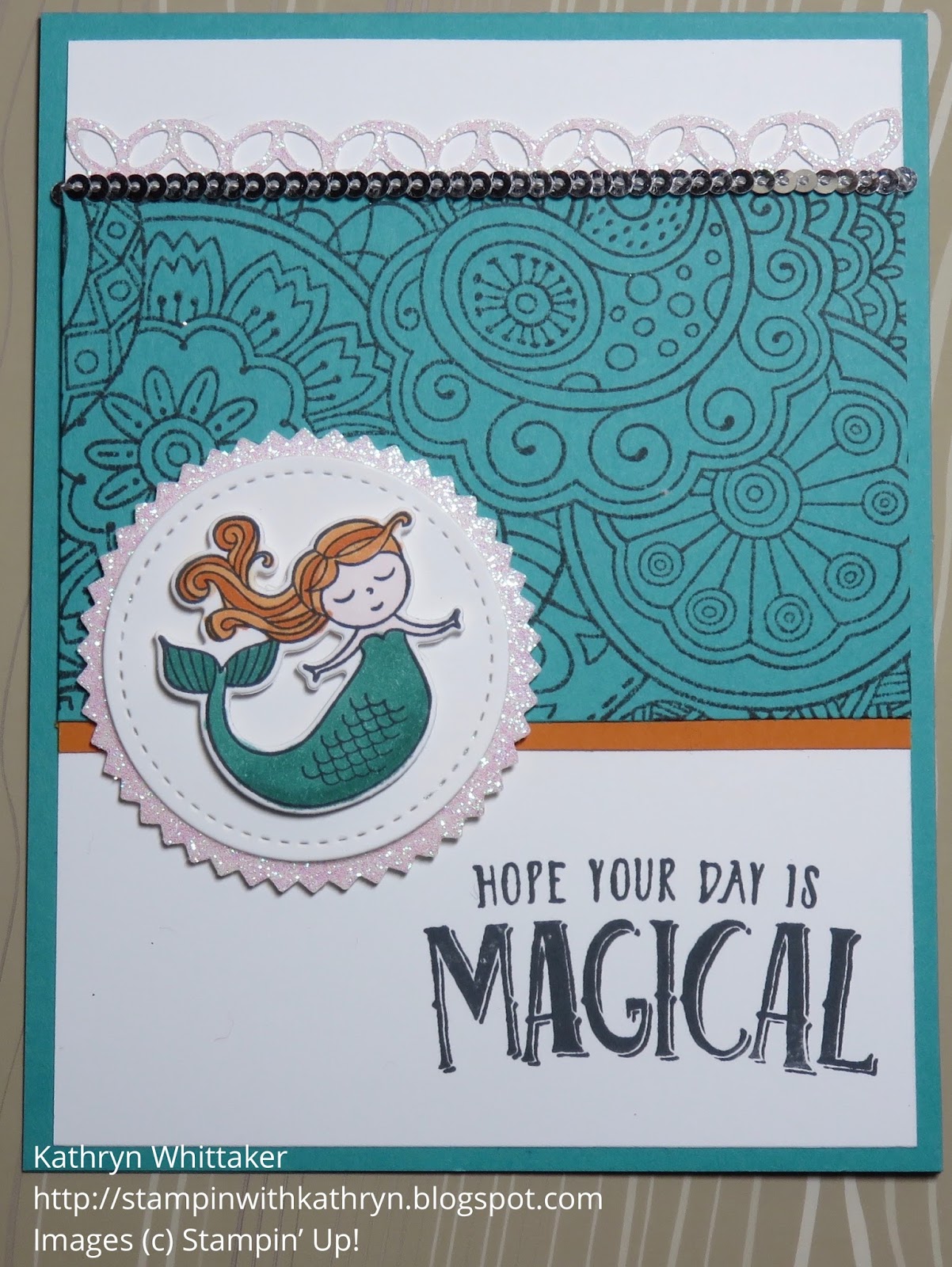 Stampin' with Kathryn: Magical Day Mermaid Card