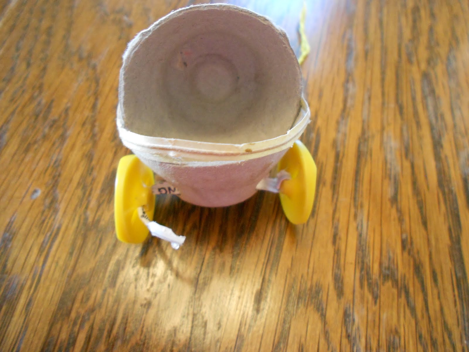 Almost Unschoolers: Rolling, Egg Carton, Baby Buggy Craft