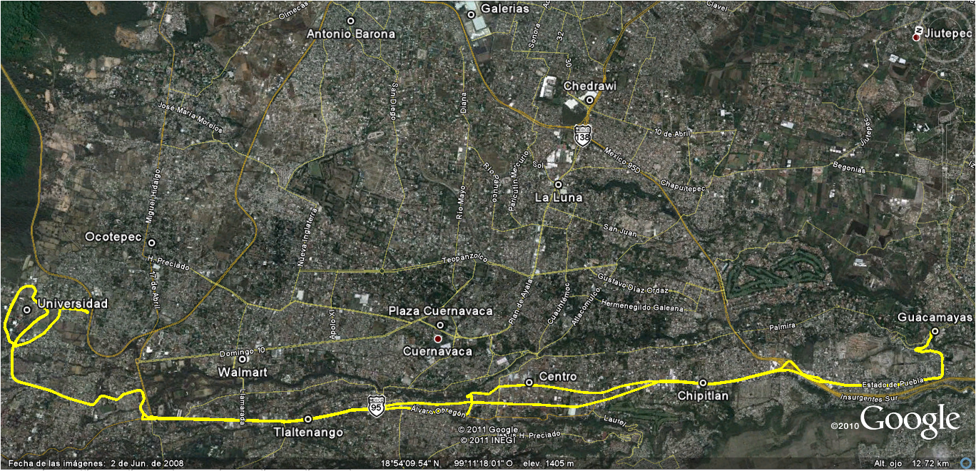 Rutas de Cuernavaca: Ruta 1 de Cuernavaca (UAEM - Guacamayas)