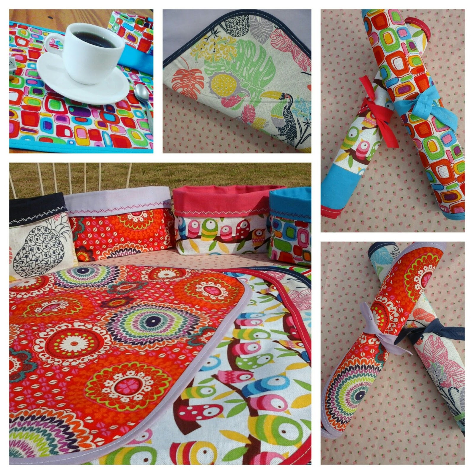 Birdy, objetos de diseño. Tienda Online: Individuales y paneras de tela