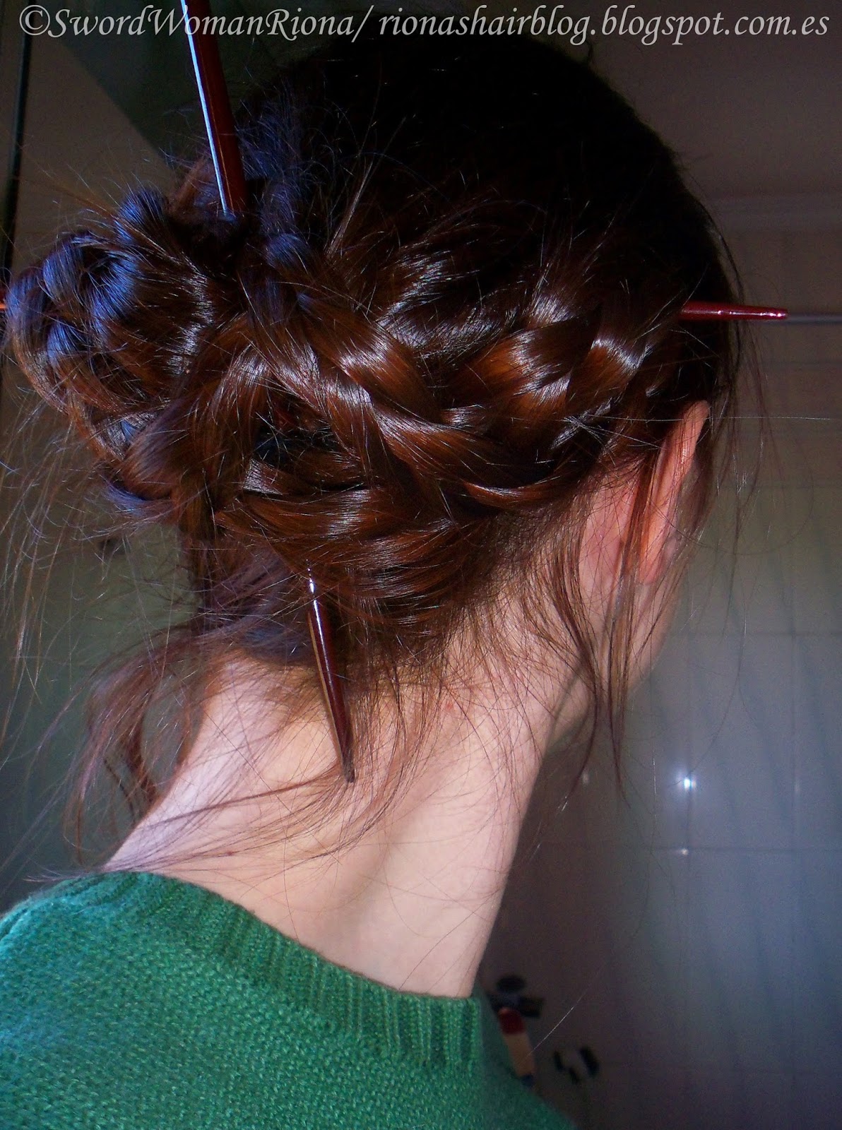 A Sword-woman's Natural Hair blog: One-coil Chinese braided bun - video ...