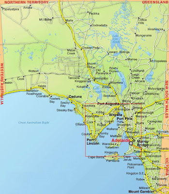 South Australia Region Map | Map of Australia Region Political