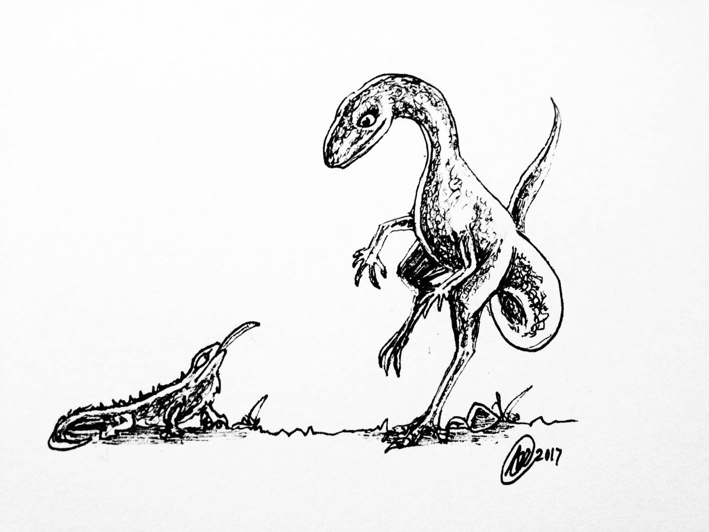 The Blog That Time Forgot: PrehiScotInktoberfest Day 1: Saltopus elginensis