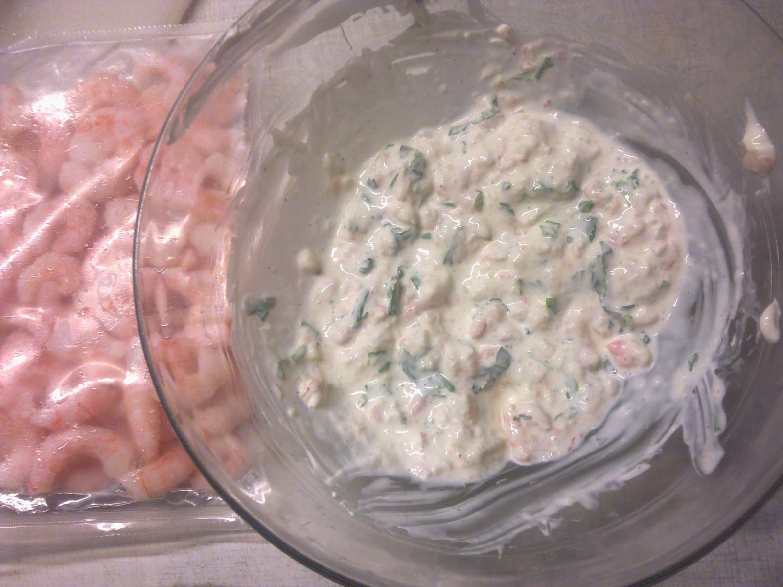 Sól's Madblog: Reje Creme i butterdej ( Prawns in puff pastry)