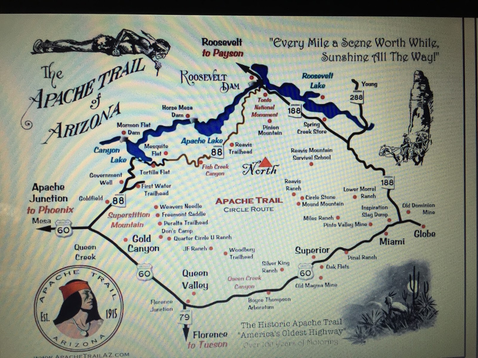 Down the Road: Apache Trail Drive & Winslow, AZ