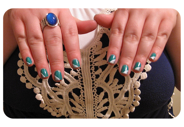 BEAUTY: Diagonal Nail Tip Manicure | Neon Rattail