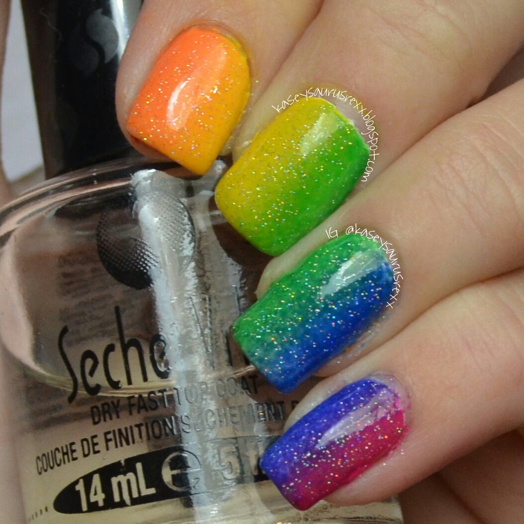 Kaseysaurusrexx Nails (Nails by Kasey): Horizontal Rainbow Gradient ...