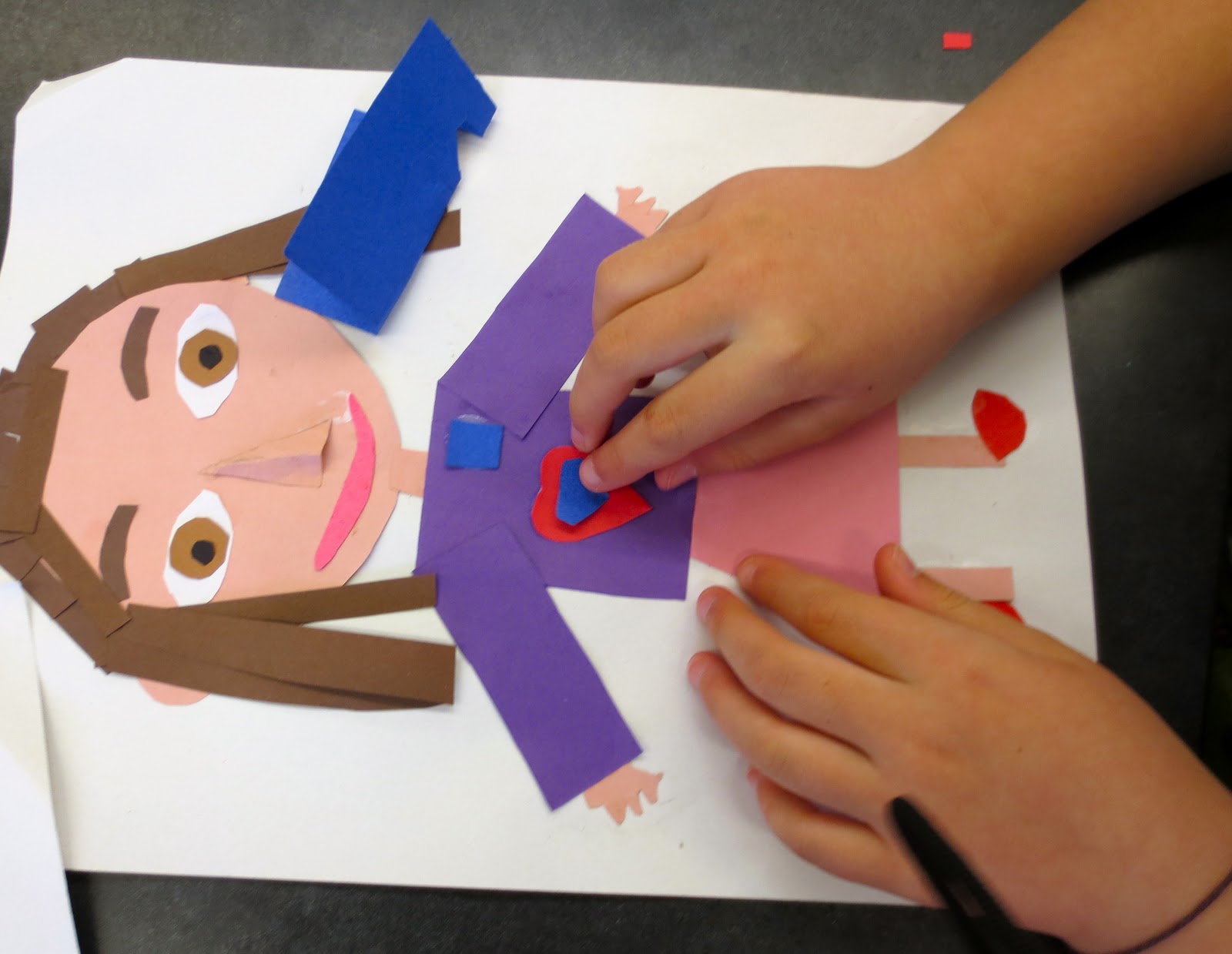 Zilker Elementary Art Class: 1st Grade Self Portrait Collages