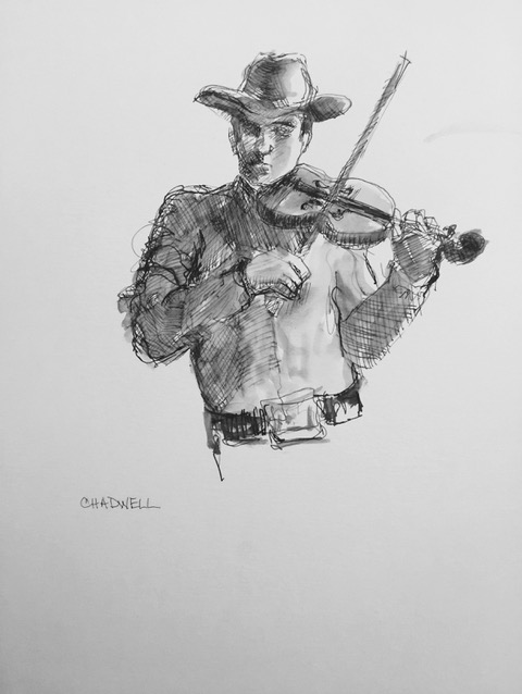 Connie Chadwell's Hackberry Street Studio: Cowboy Fiddler - original ...