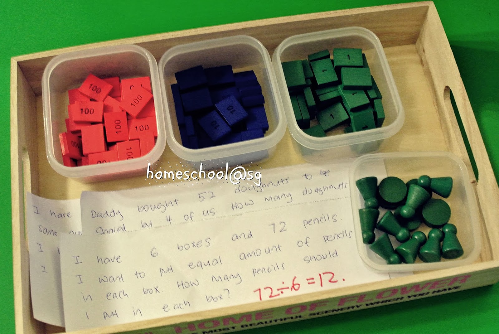 Homeschool@sg: Montessori- Stamp Game (Division)
