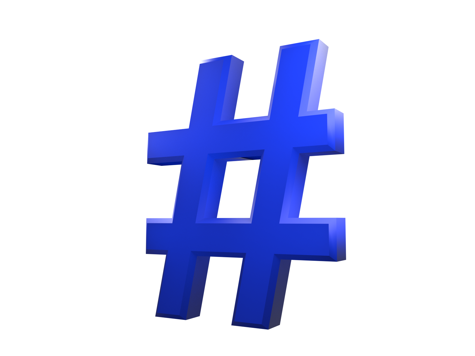 PNG PARK - High Res PNG Files: # Hash Tag 3D