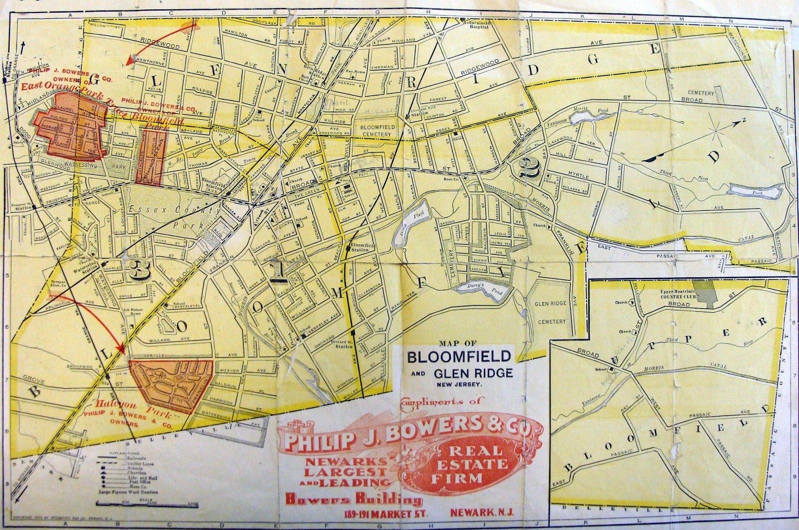 Lock 15 East: Bower's Map - 1936