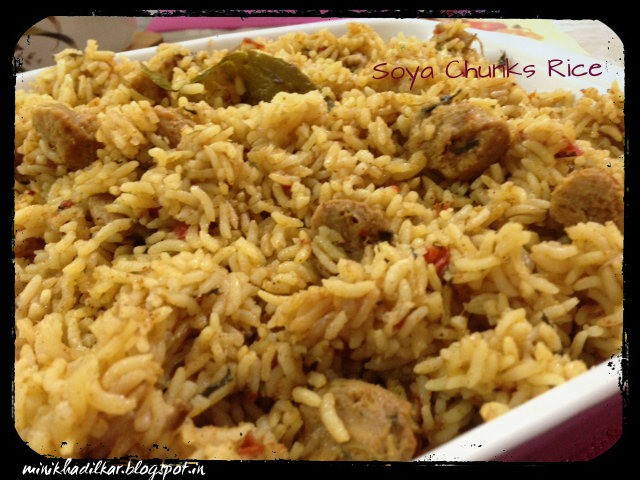 What's Cooking!!: Soya Chunks Rice