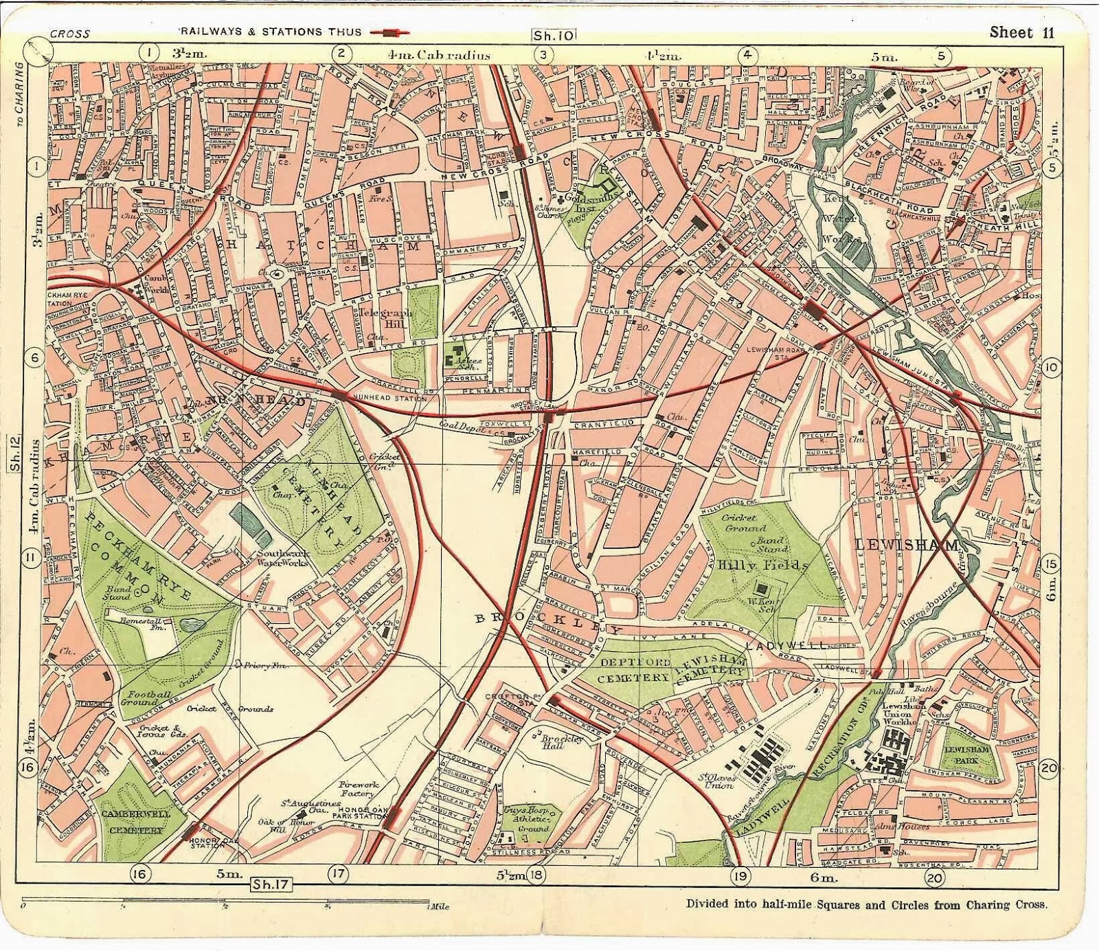 Map Of London 1910