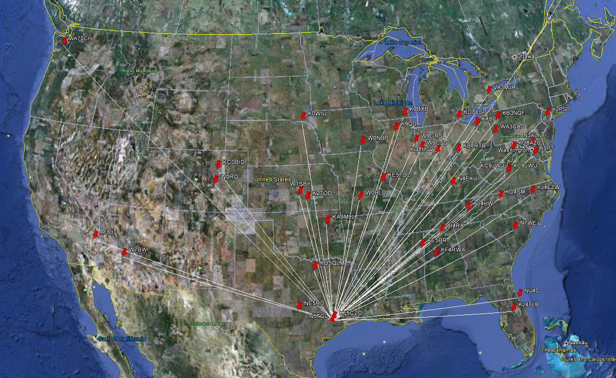 KF5CZO: Mapping your ADIF logfile to Google Maps