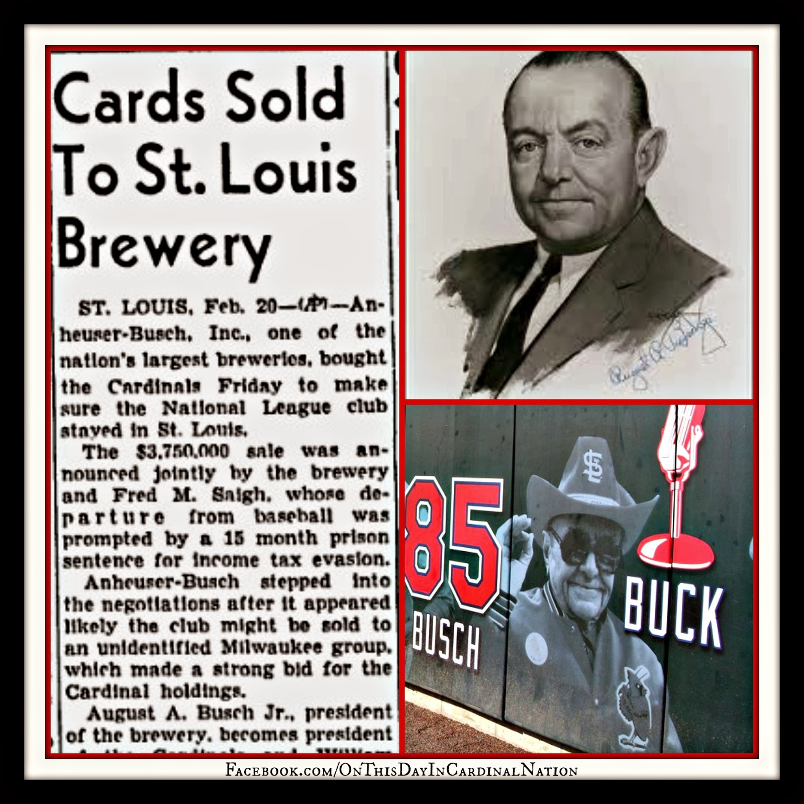 On This Day In Cardinal Nation : February 20, 1953: Gussie Buys The Birds