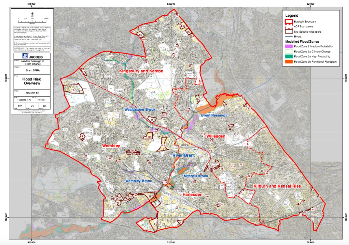 WEMBLEY MATTERS: Extreme weather: where are the flood risk areas in Brent?