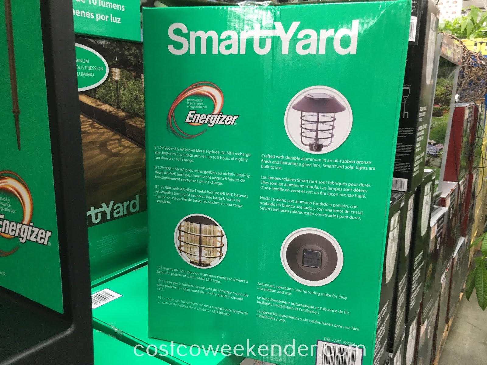 SmartYard 8 LED Solar Pathway Lights | Costco Weekender
