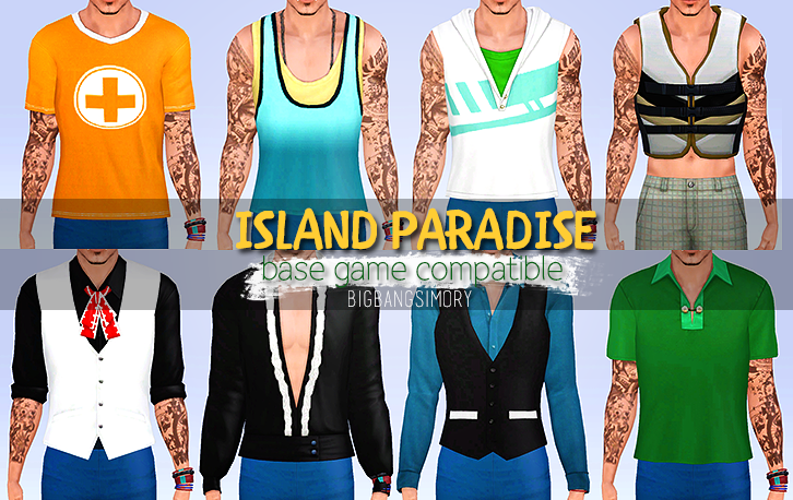 entertainment world: My Sims 3 Blog: Island Paradise Clothing - Base ...
