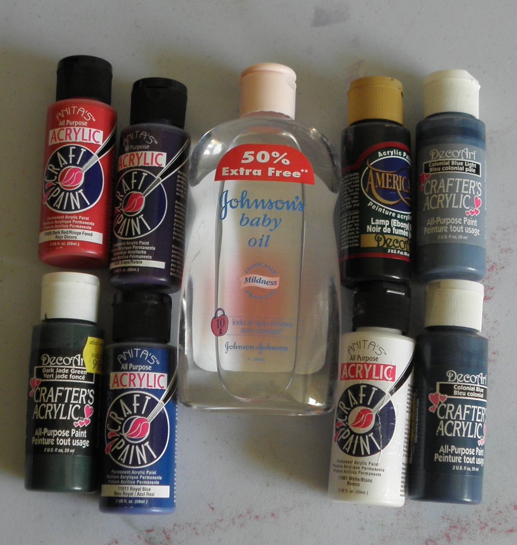 Adrienne's Art Garden: Olied paper experiments