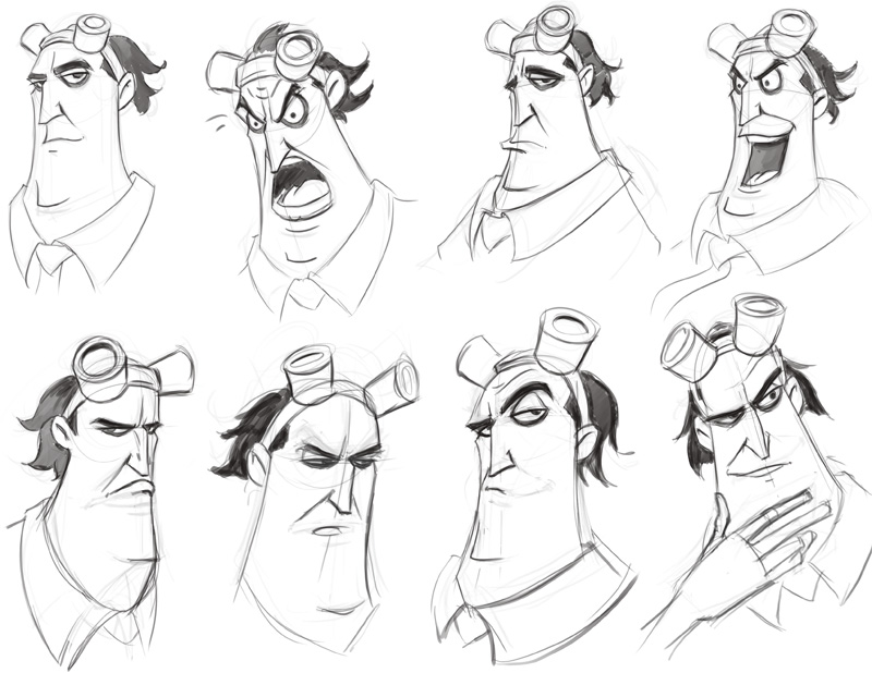 ArtBlog of Luis F. Sanchez: Character Design/Facial Expressions Sheet