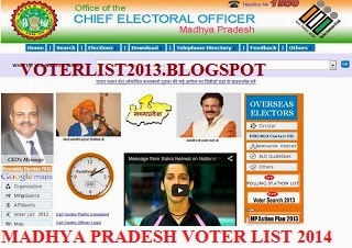 MADHYA PRADESH VOTER LIST 2014,CEO MADHYA PRADESH WEBSITE,ELECTORAL ...