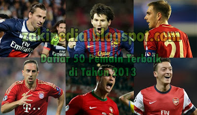 Daftar 50 Pemain Sepakbola Terbaik Dunia 2013 - Zakipedia