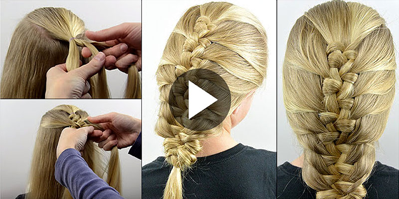 Learn - How To Make French Knotted Fishbone Braid Hairstyle, See Tutorial - The Stylish Life
