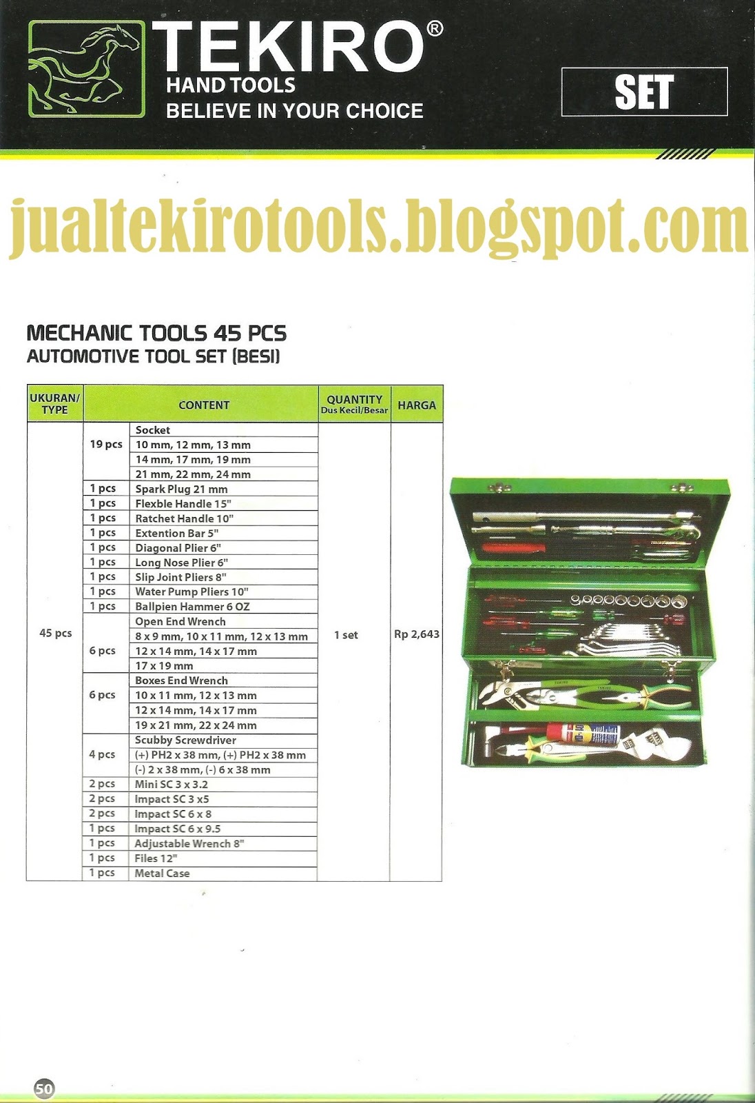 Tekiro Hand Tools: Sets Tekiro Tools | Di jual | Termurah | Suplier ...