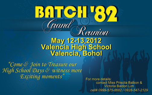 Valencia High School Batch '82 Grand Reunion | Tambay Arts