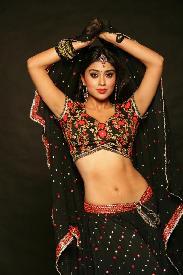Exide Fun: Shriya Saran Photoshoot In Black Saree