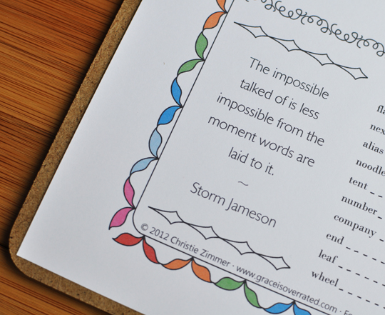 Adventures in Guided Journaling: January 2012