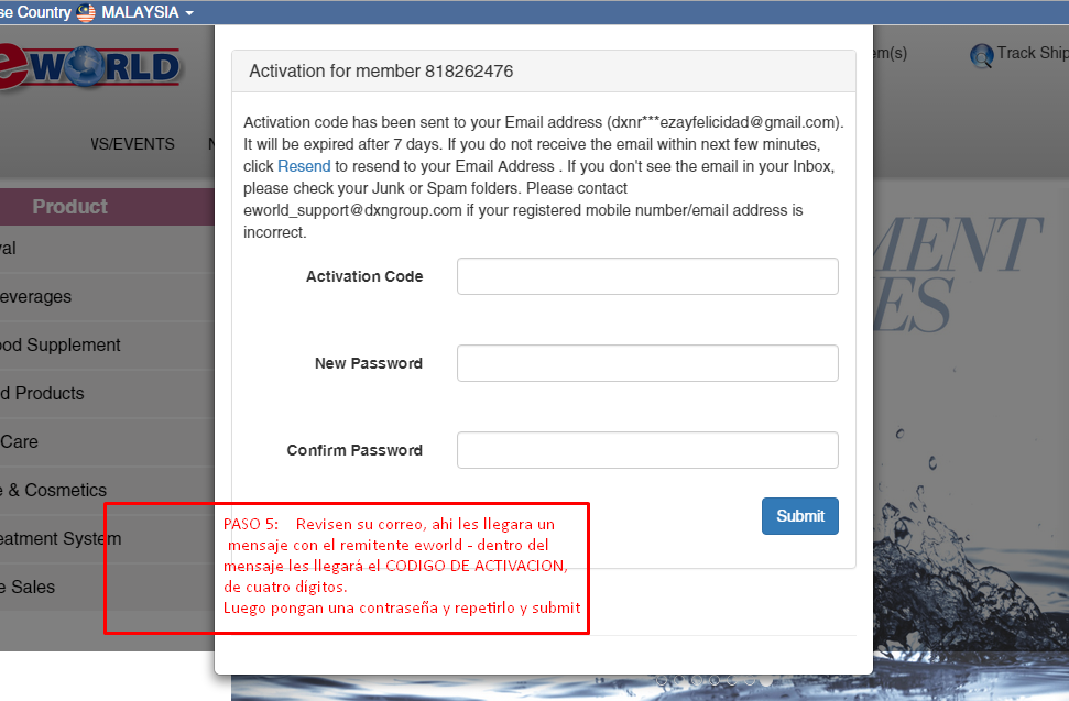 SISTEMA DXN - E WORLD Guía para su activación actualizado 2021