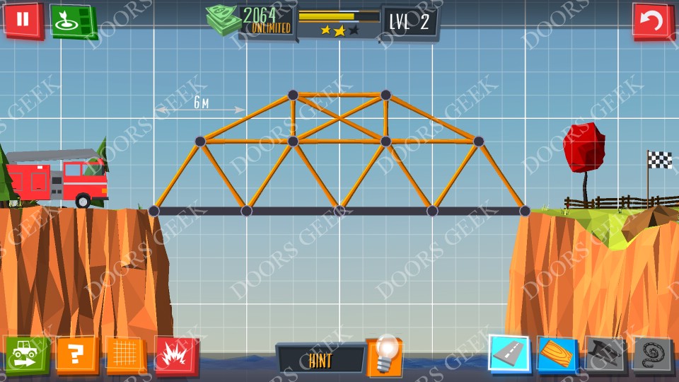 Build a Bridge! Level 2 Solutions ~ Doors Geek
