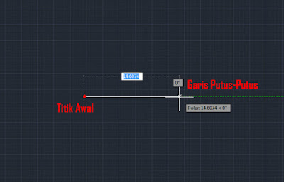 Menggambar Garis Menggunakan Perintah AutoCAD Line