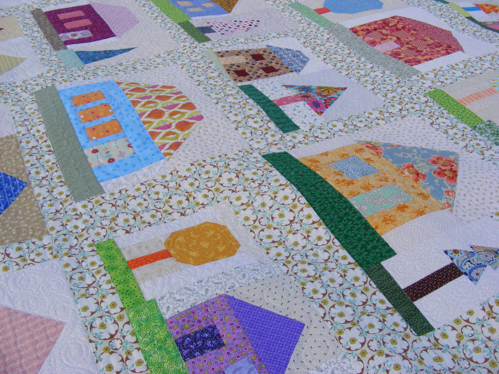 TIA CURTIS QUILTS: LauraJ's Village Quilt