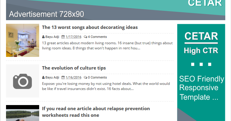 Cetar High CTR Responsive Blogger Template - High CTR Blogger Template