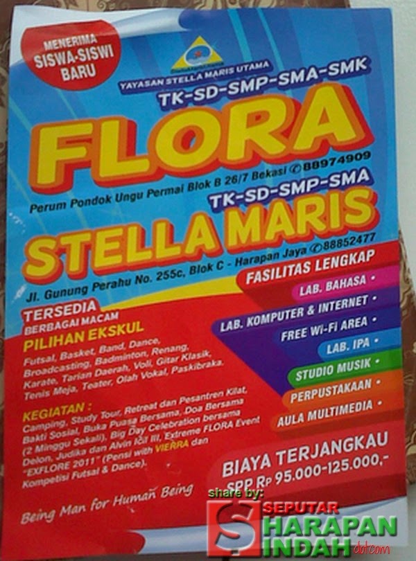 Sekolah Flora - Seputar Harapan Indah