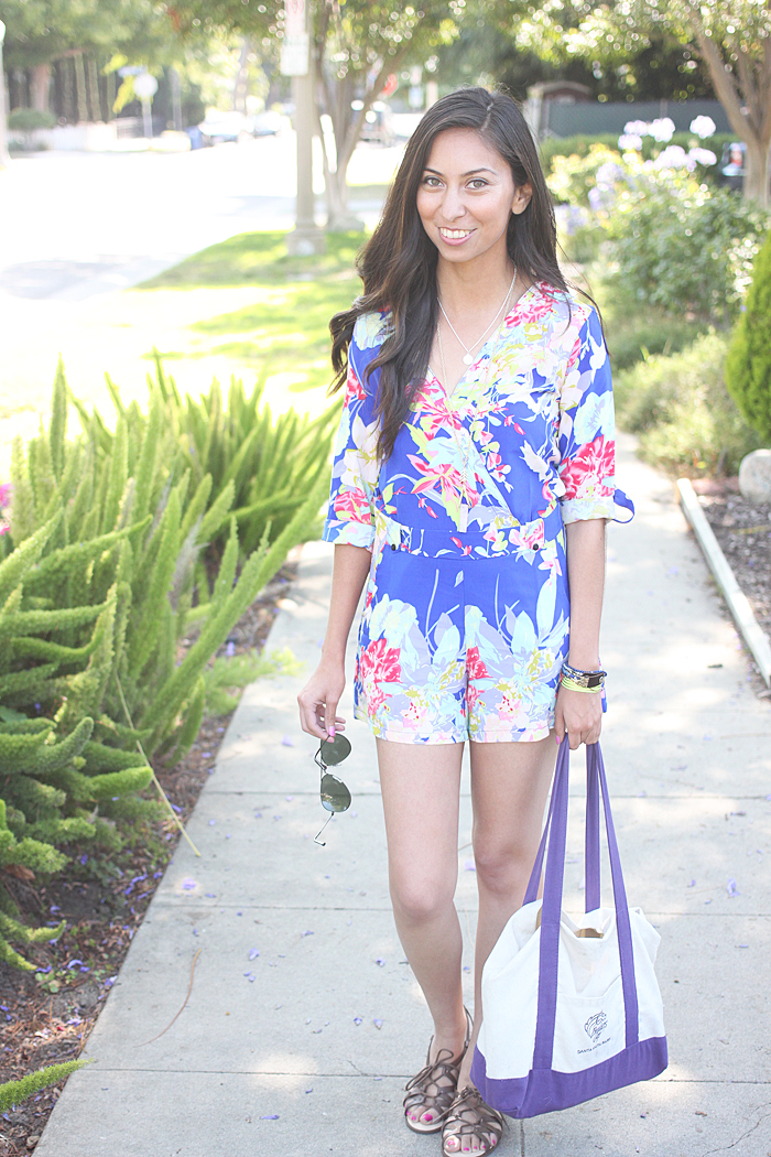 Adri Lately: Blue Floral Romper